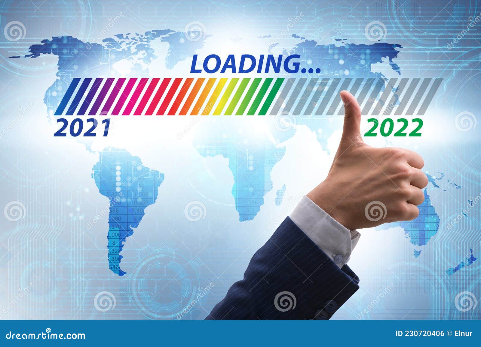 Concept of Transitioning from Year 2021 To 2022 Stock Photo - Image of ...