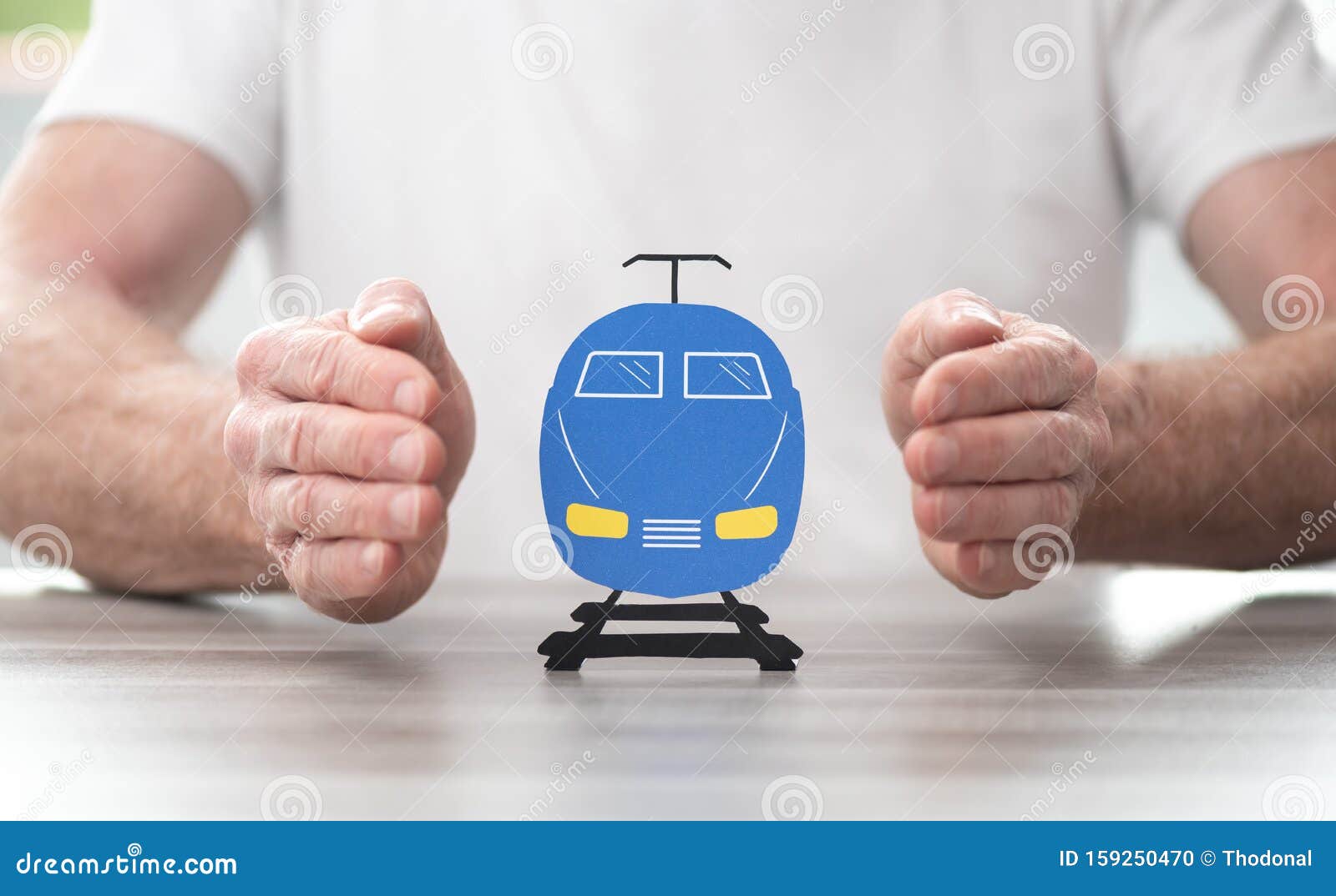 Concept of Travel Insurance Stock Photo - Image of train, paper: 159250470