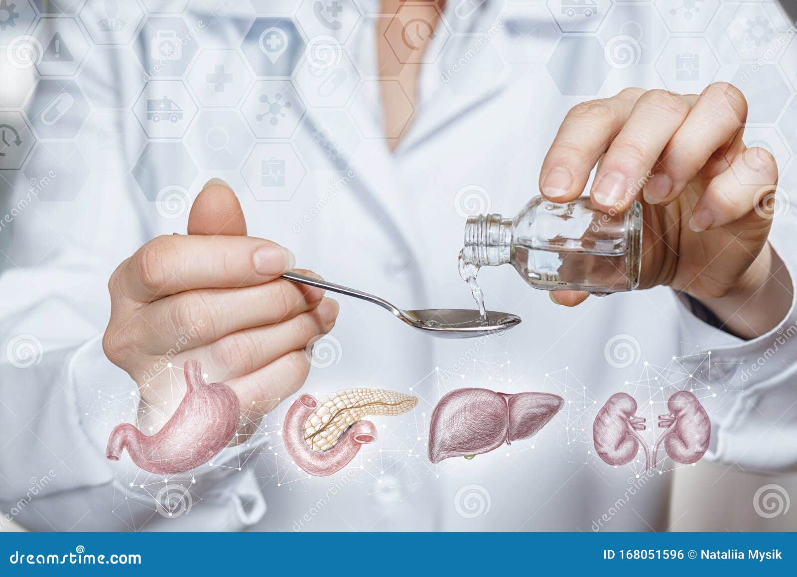 The Concept of Treatment of the Digestive System T Stock Photo - Image ...