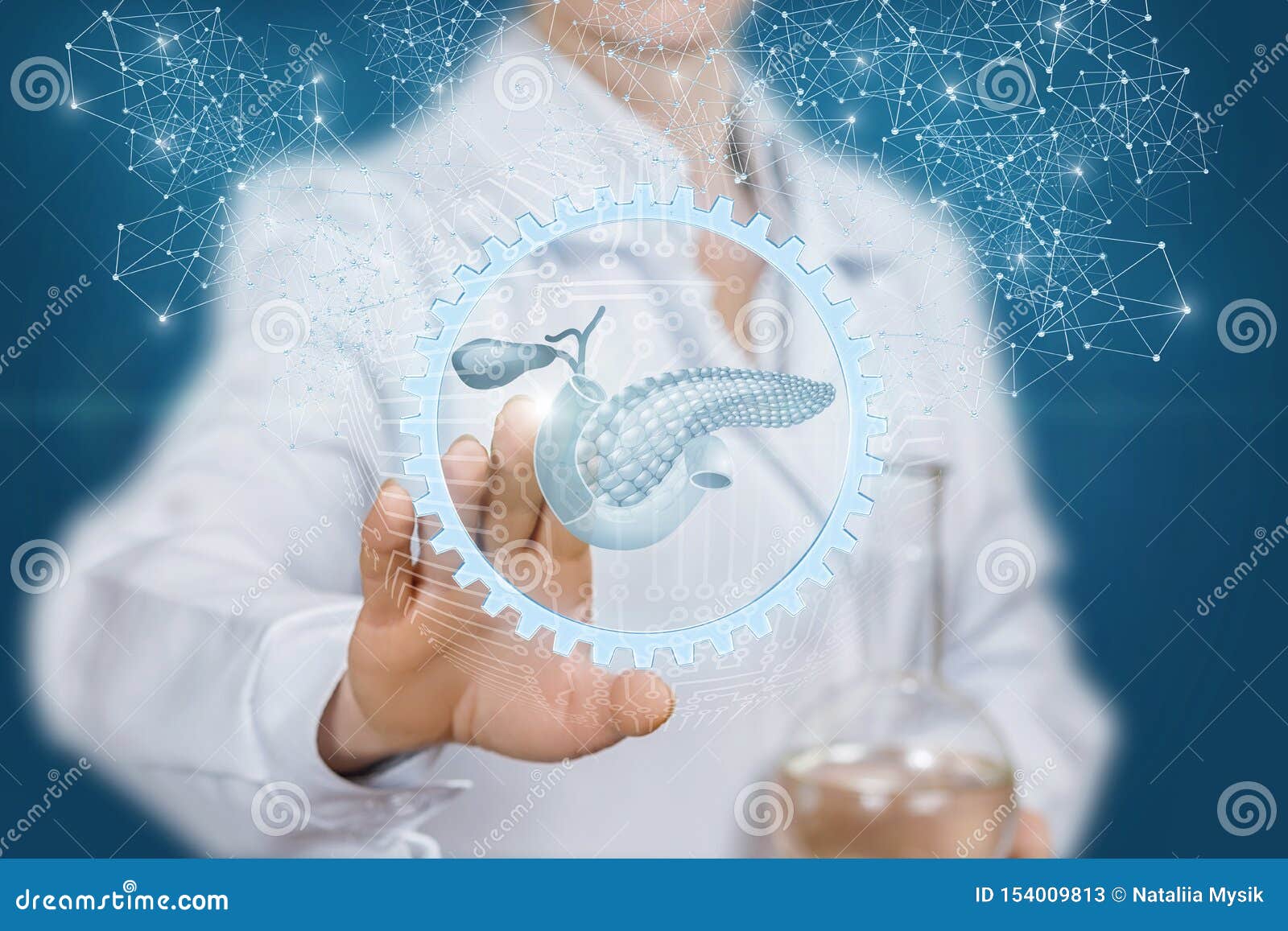 The Concept of Treatment of the Pancreas Stock Image - Image of model ...