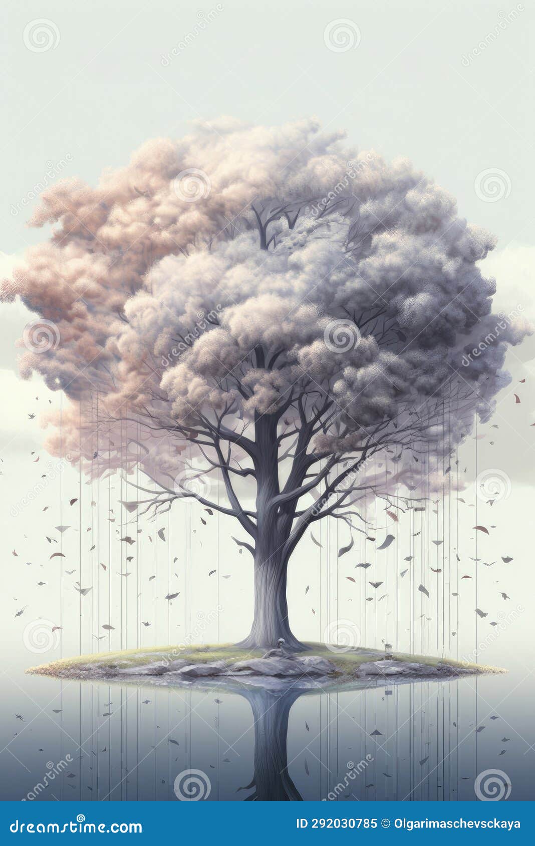 Concept of the Tree of Life and Psychology. Book Cover or Poster Stock ...