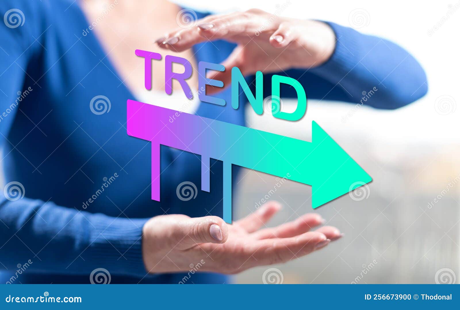 Concept of trends stock photo. Image of hand, lead, direction - 256673900