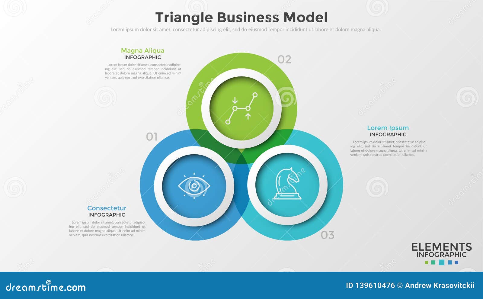 Concept of Triangle Business Model with 3 Options Stock Vector ...