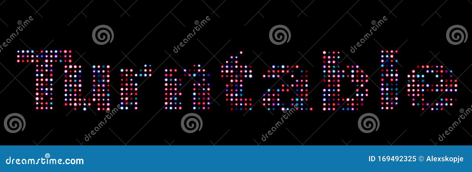 Turntable Colorful Led Text Stock Image - Image of audio, mixing: 169492325