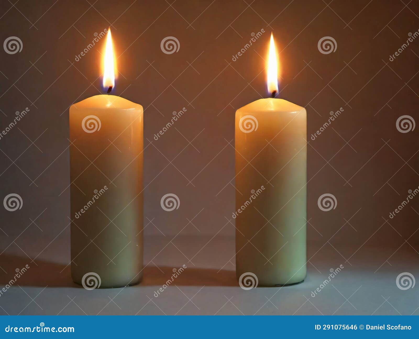 Two Candles with One Lit and the Other Lit. Generative AI Stock ...