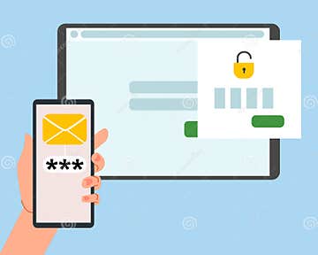 The Concept of Two-factor Authentication Security. Notification of ...