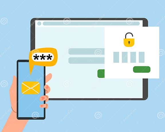 The Concept of Two-factor Authentication Security. Notification of ...