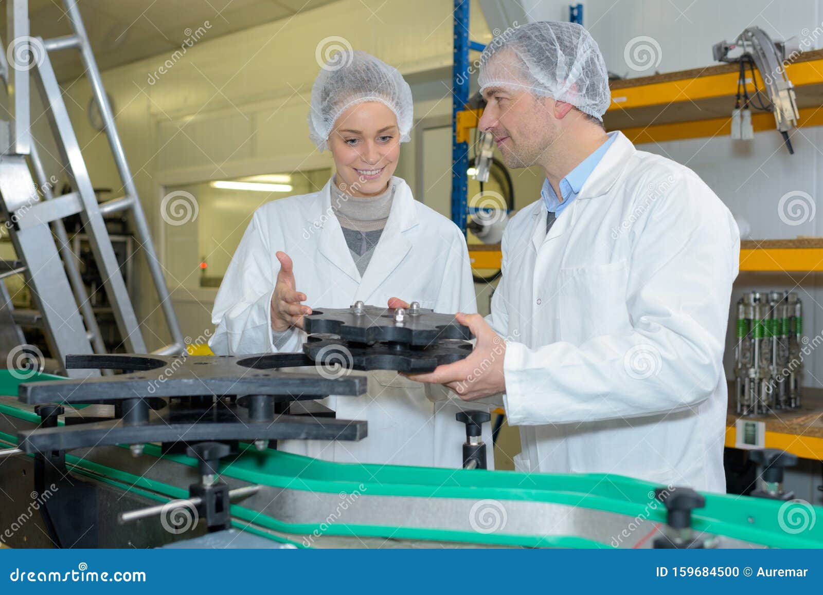 Concept Two Factory Workers Stock Photo - Image of indoors, looking ...
