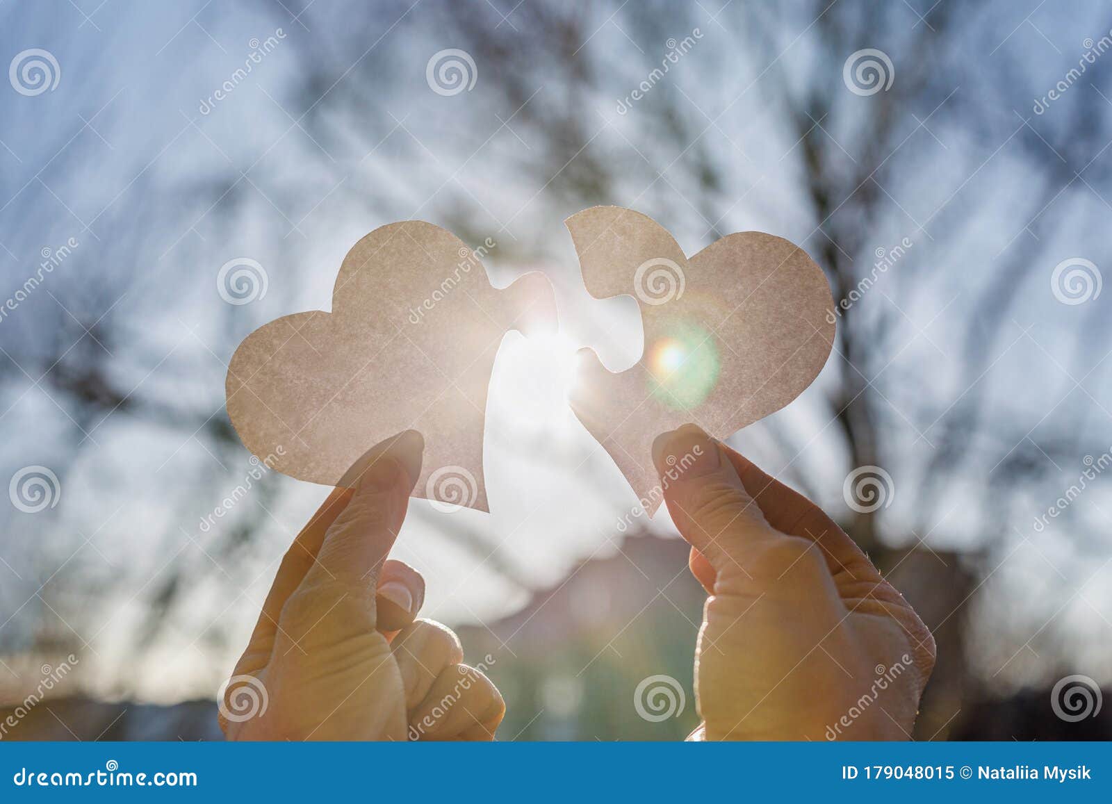 The Concept of Two Hearts As One Stock Image - Image of emotion, love ...
