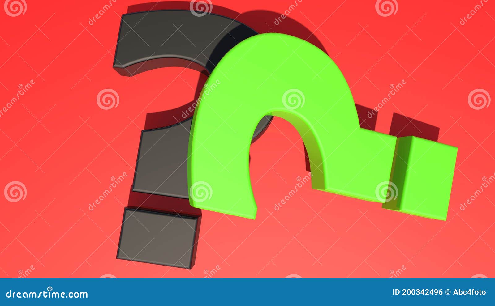 Concept of Two Question Marks on Red. Stock Illustration - Illustration ...