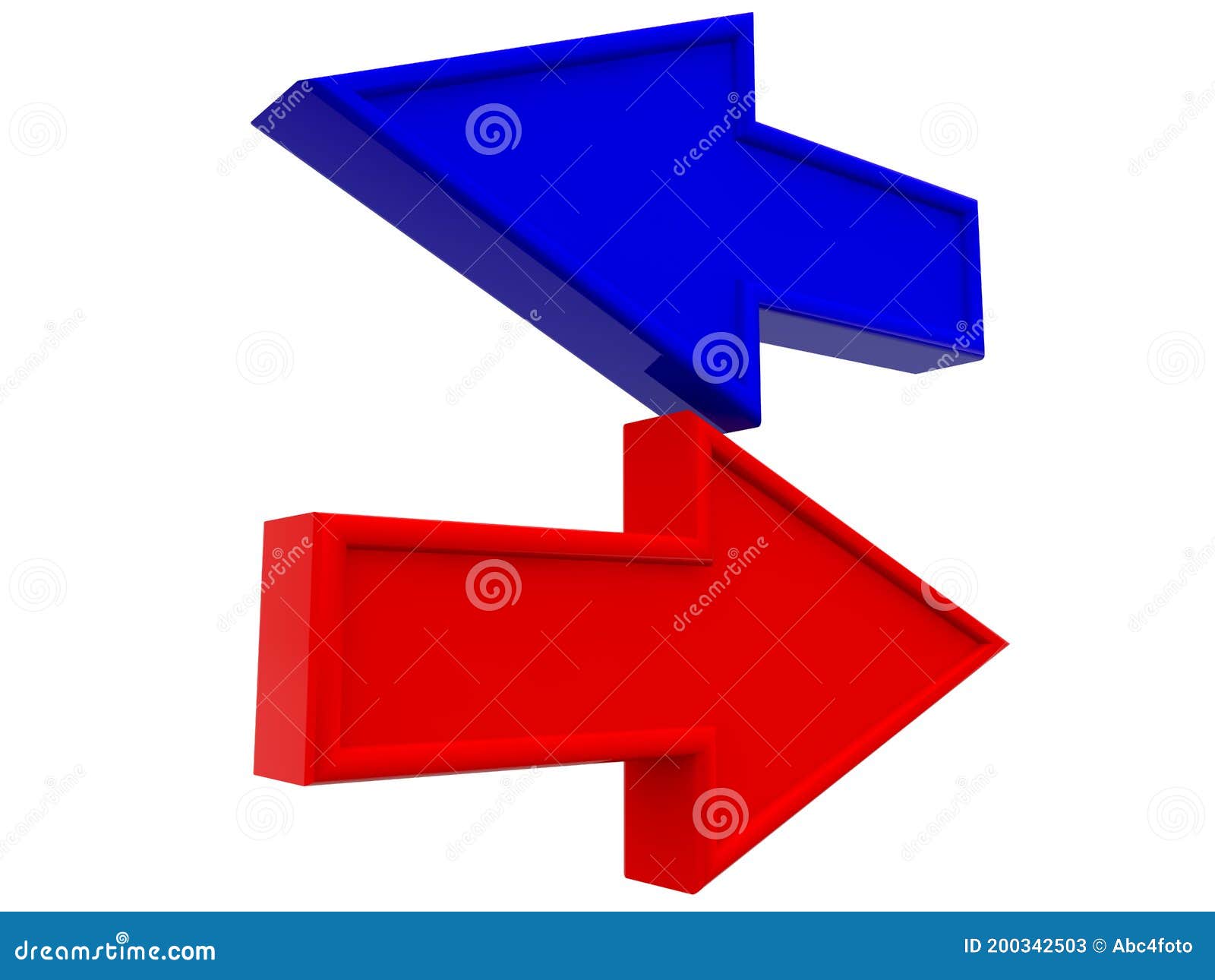 Concept of two way arrows stock illustration. Illustration of colored ...