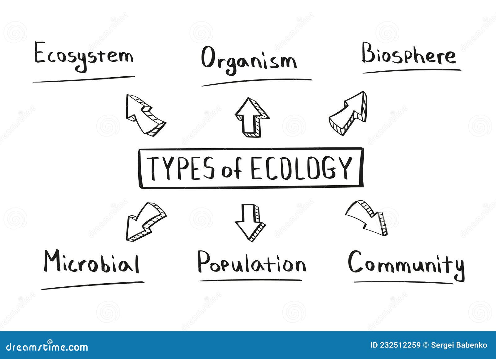 Concept of Types of Ecology Mind Map in Handwritten Style Stock Vector ...
