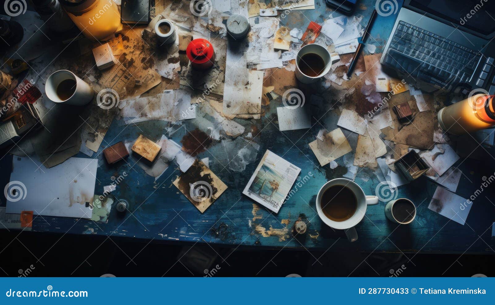 The Cluttered And Disorganized Basement Of A Big Old House. Stock Image ...
