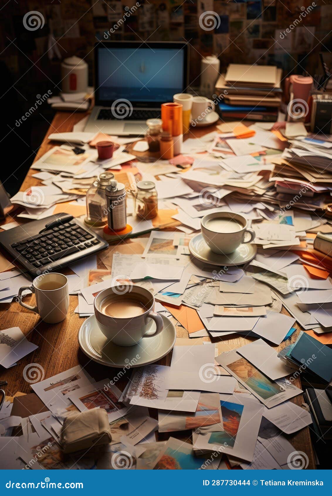 The Cluttered And Disorganized Basement Of A Big Old House. Stock Image ...