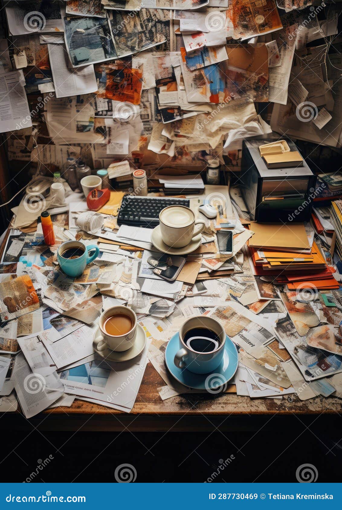 The Cluttered And Disorganized Basement Of A Big Old House. Stock Image ...