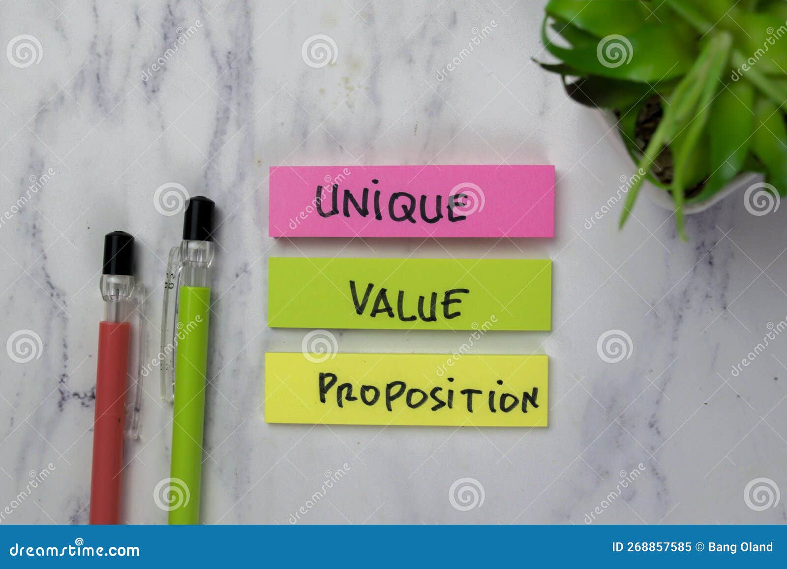 Concept of Unique, Value, Proposition Write on Sticky Notes Isolated on ...