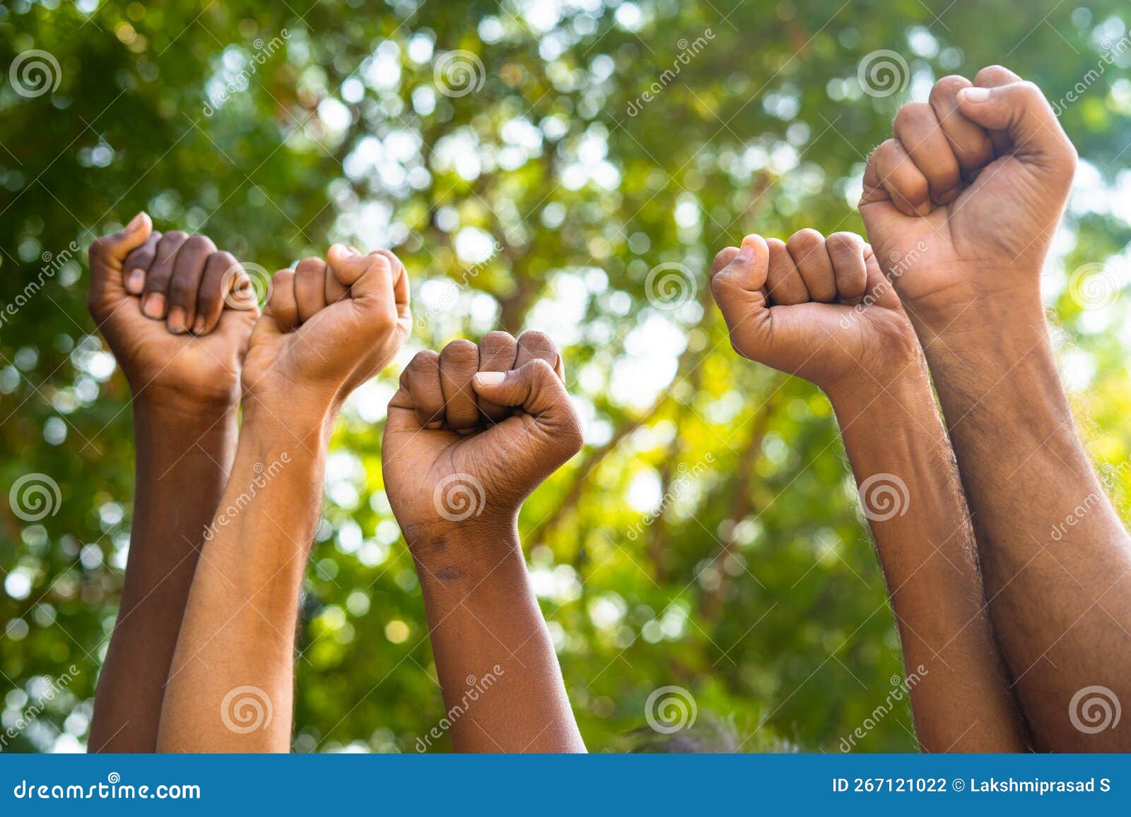 Concept of Unity in Diversity or Equality Showing by Group of Fist ...