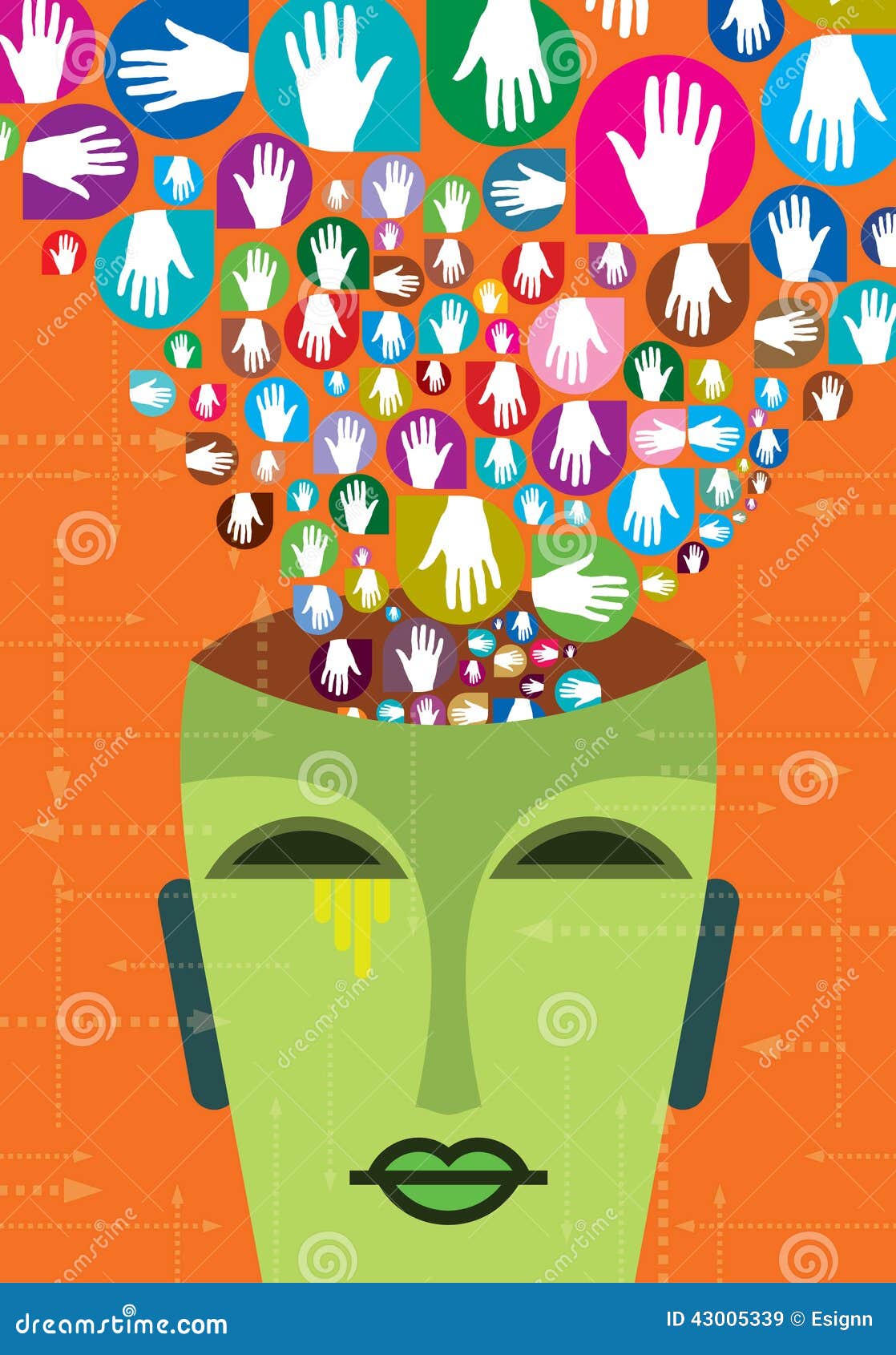 Concept of Unity with Hands Stock Vector - Illustration of access ...