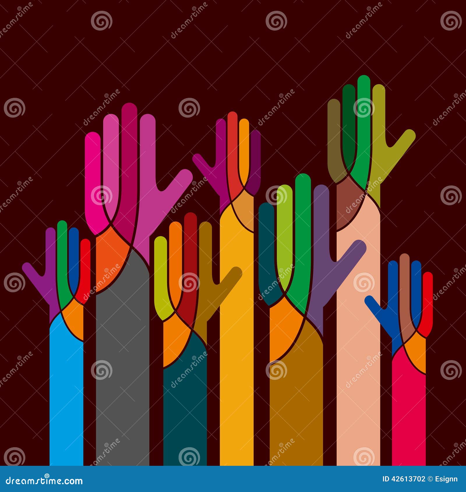 Concept of Unity with Hands Icon Stock Vector - Illustration of ...