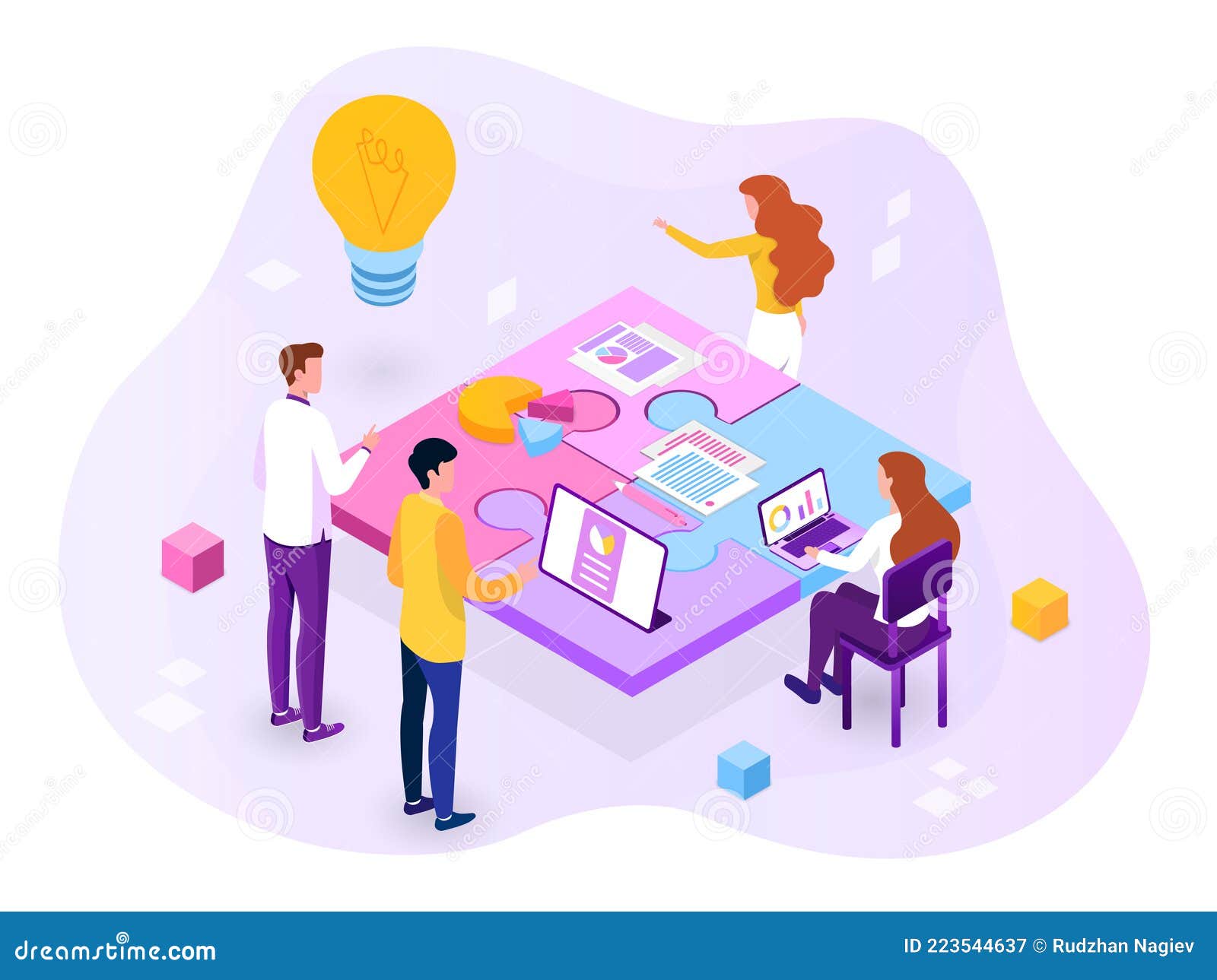 Concept of Unity of Leadership. Stock Vector - Illustration of help ...