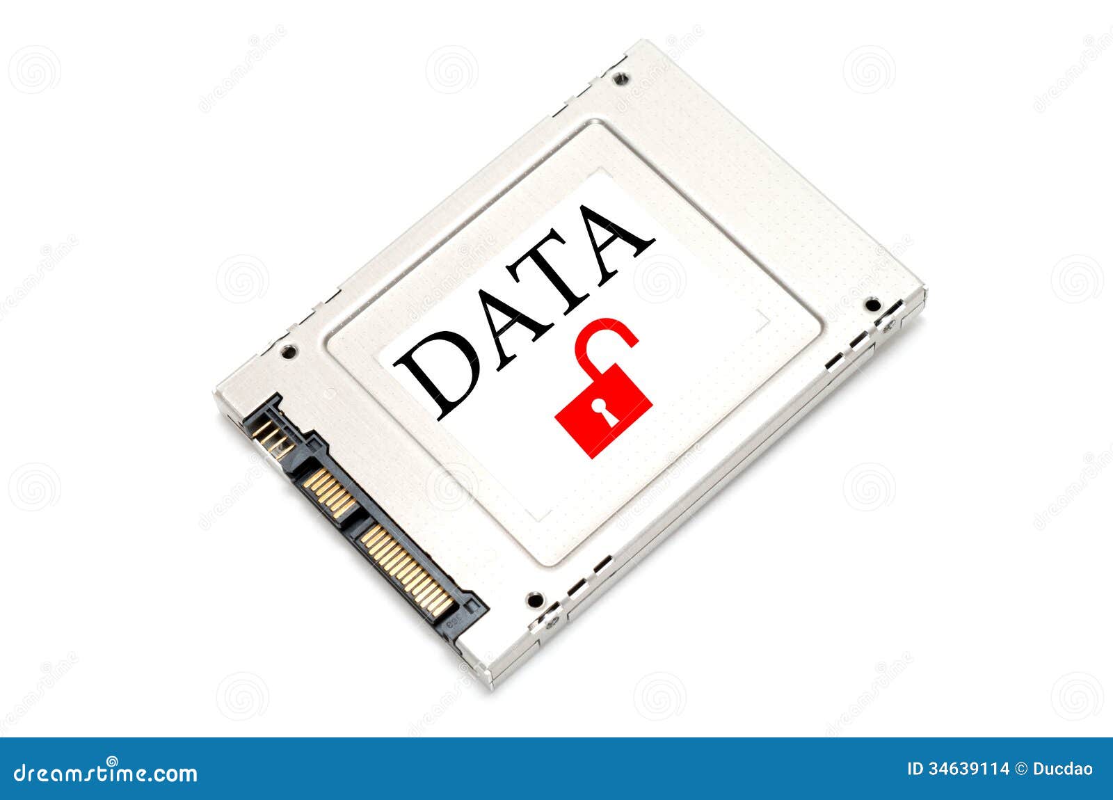 Concept Unsecured Data Drive Stock Photo - Image of computer, portable ...