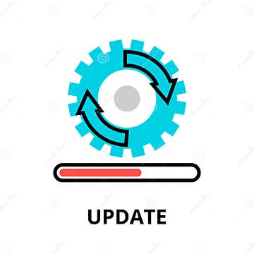 Concept of Update Application Progress Icon Stock Vector - Illustration ...