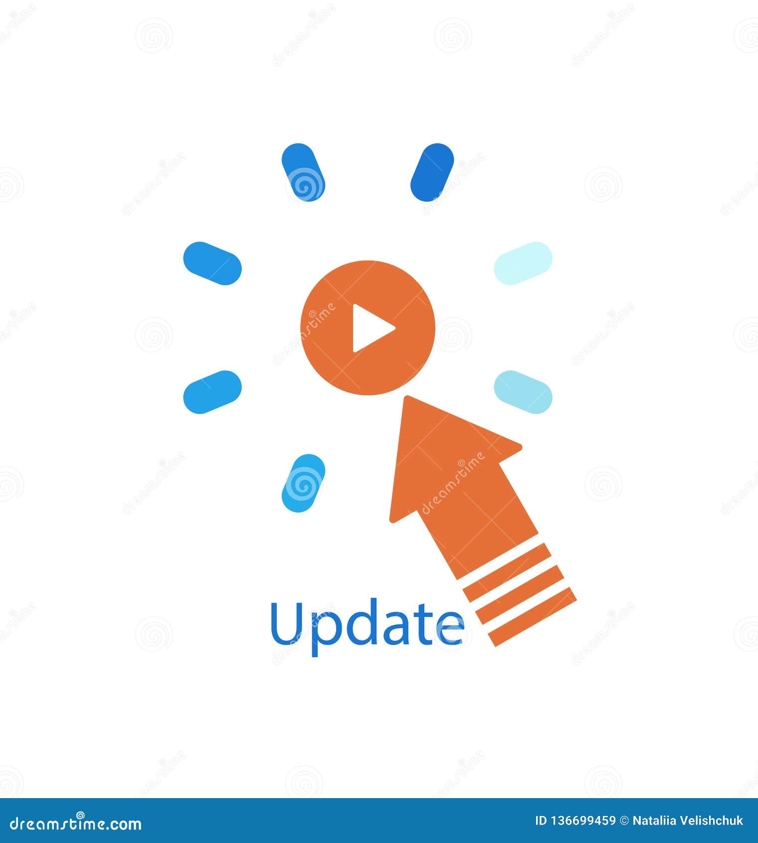 Concept Update System. Loading Process Stock Vector - Illustration of ...