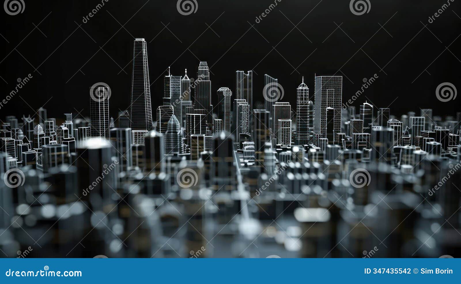 Concept of Urban Development Strategy, Black Background Stock ...