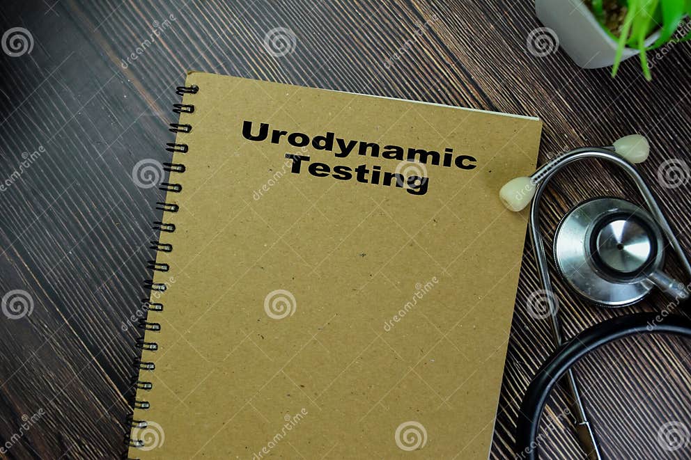 Concept of Urodynamic Testing Write on Book with Stethoscope Isolated ...