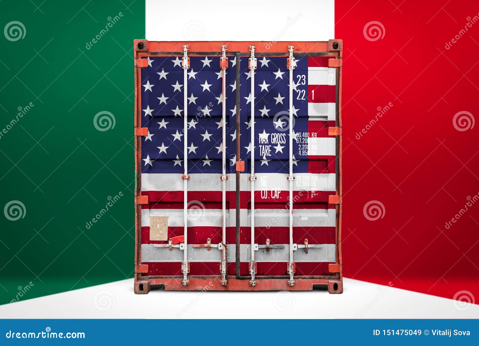 The Concept of USA and Italy Export-import Stock Image - Image of brown ...