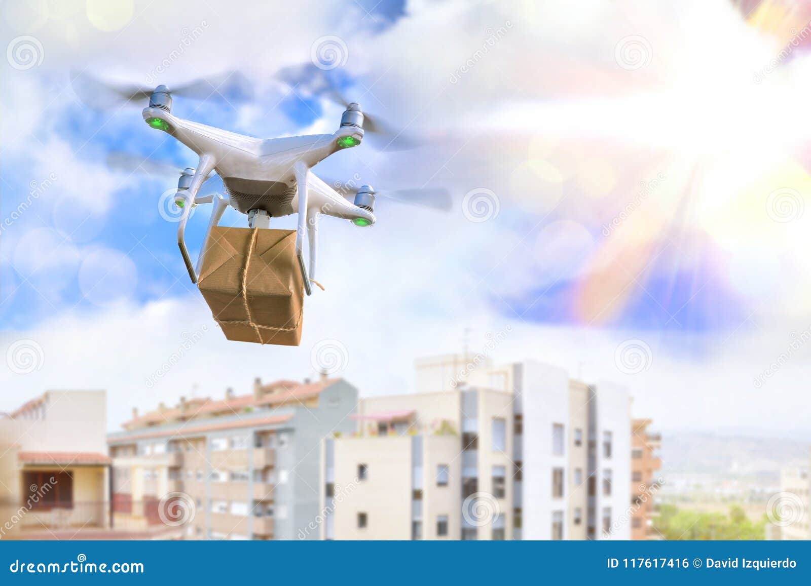 Concept of Use of Drones for the Transport Stock Photo - Image of ...