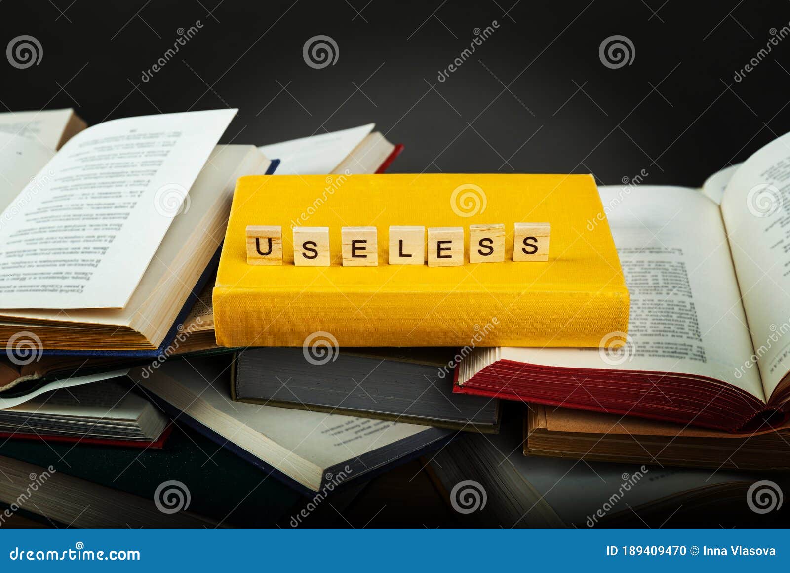 The Concept of Useless Knowledge. Useless - Word from Wooden Blocks ...