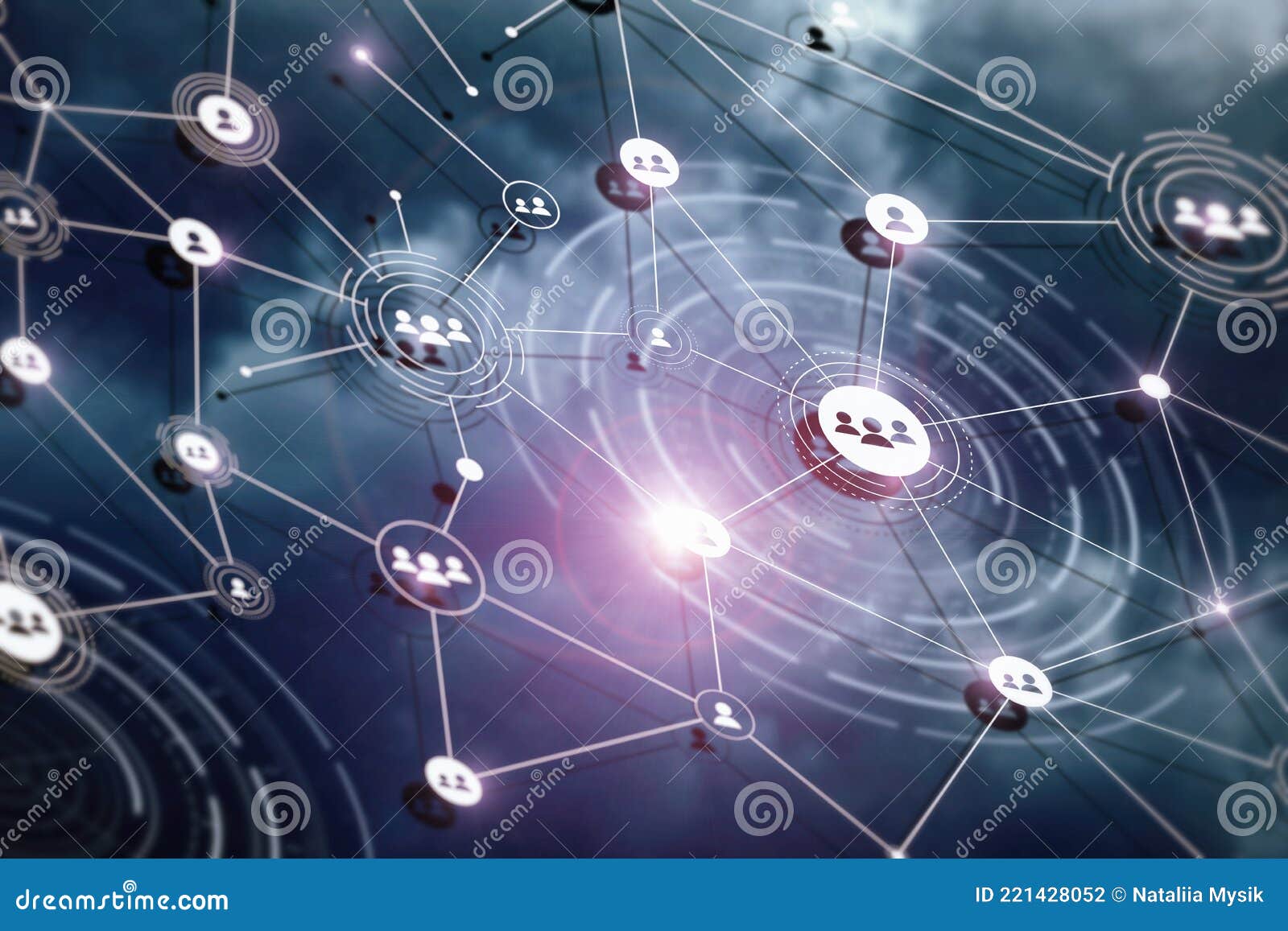 Concept of User Connection Network Stock Photo - Image of people ...