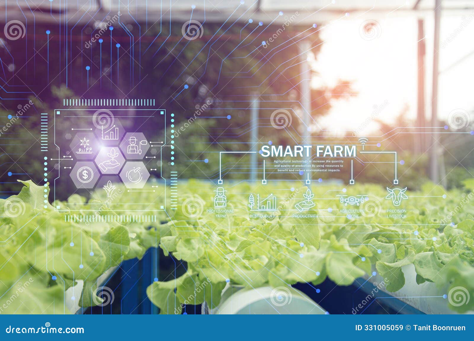 The Concept of Using AI and Smart Farming Stock Image - Image of ...