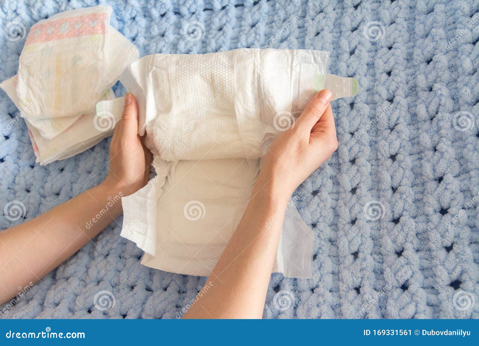 The Concept of Using Diapers for Babies Stock Image - Image of clean ...