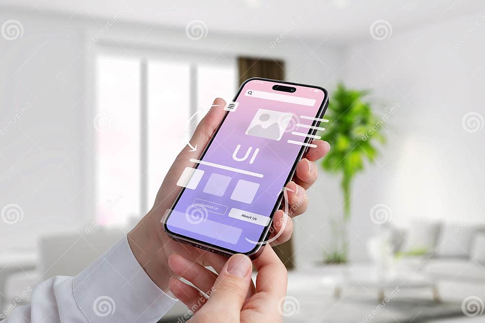 Concept of Using a Mobile App. Complicated or Simple User Interface ...