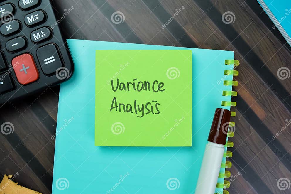 Concept of Variance Analysis Write on Sticky Notes Isolated on Wooden ...