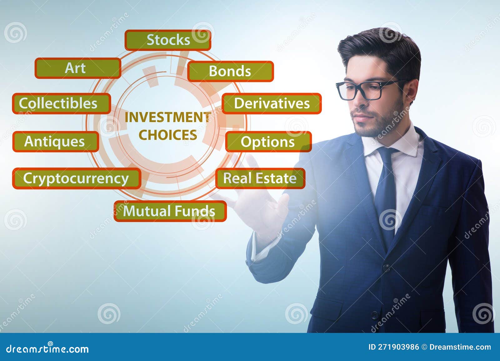 Concept of Various Financial Investment Options Stock Photo - Image of ...