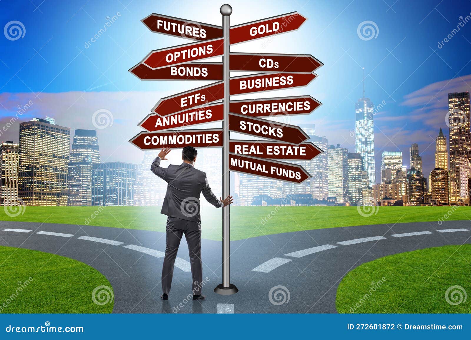 Concept of Various Financial Investment Options Stock Photo - Image of ...