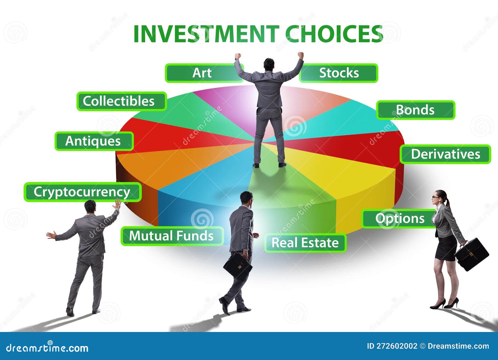 Concept of Various Financial Investment Options Stock Photo - Image of ...