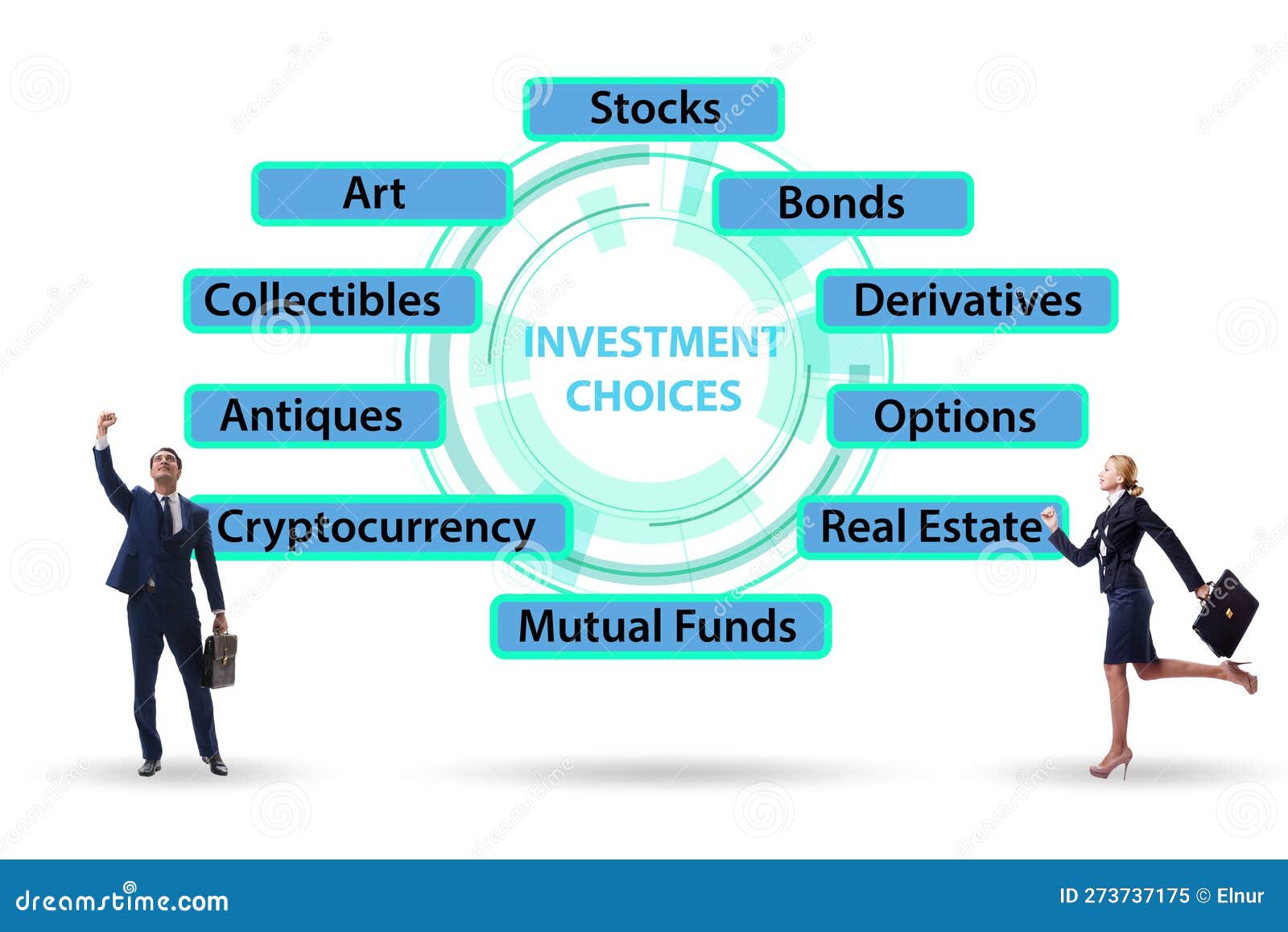 Concept of Various Financial Investment Options Stock Image - Image of ...