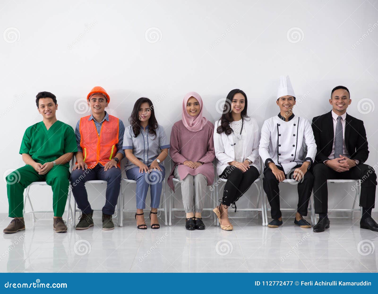 Portrait of Various Professions Stock Image - Image of copyspace, chef ...