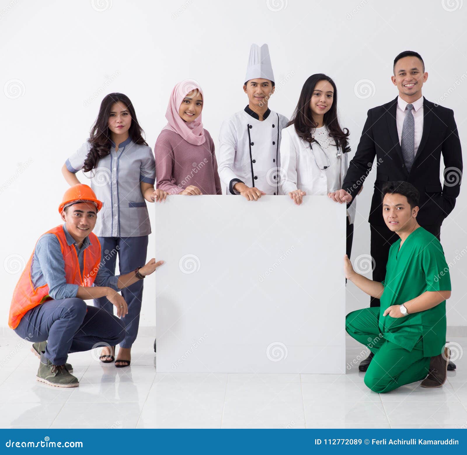 Portrait of Various Professions Stock Image - Image of professional ...