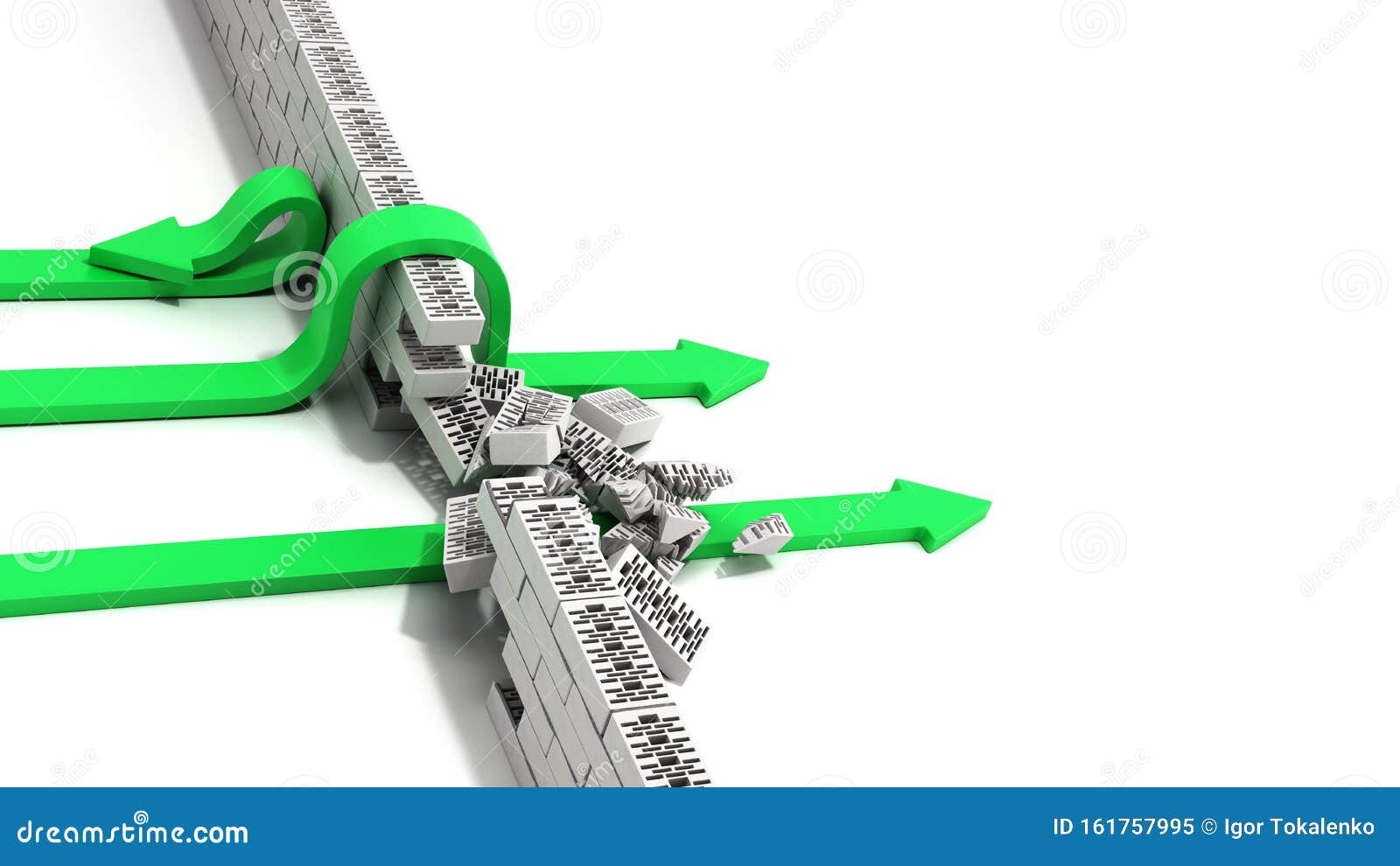 Concept of Various Solutions To Problems Green Arrows Break through the ...