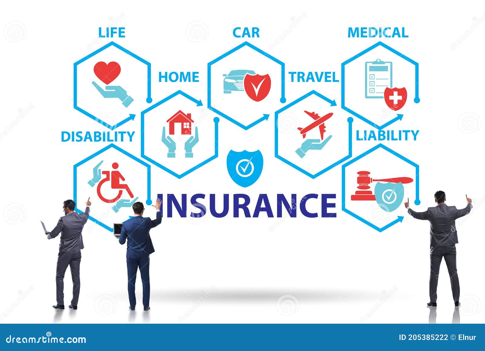 Concept of Various Types of Insurance Stock Photo - Image of family ...