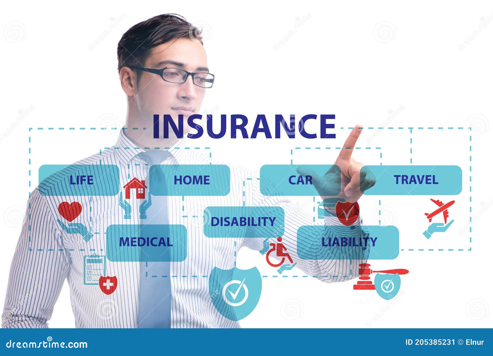 Concept of Various Types of Insurance Stock Image - Image of healthcare ...