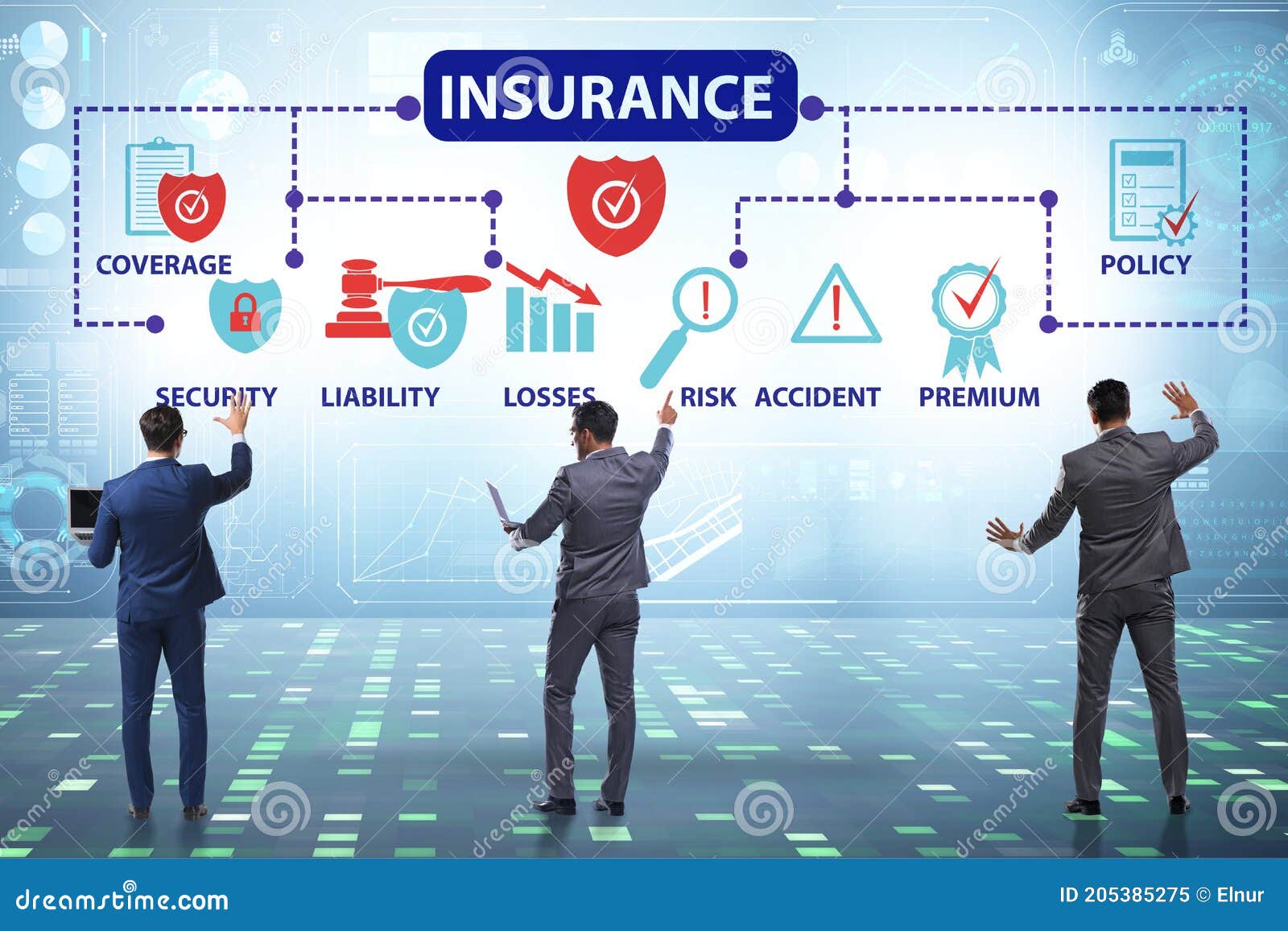 Concept of Various Types of Insurance Stock Image - Image of agent ...