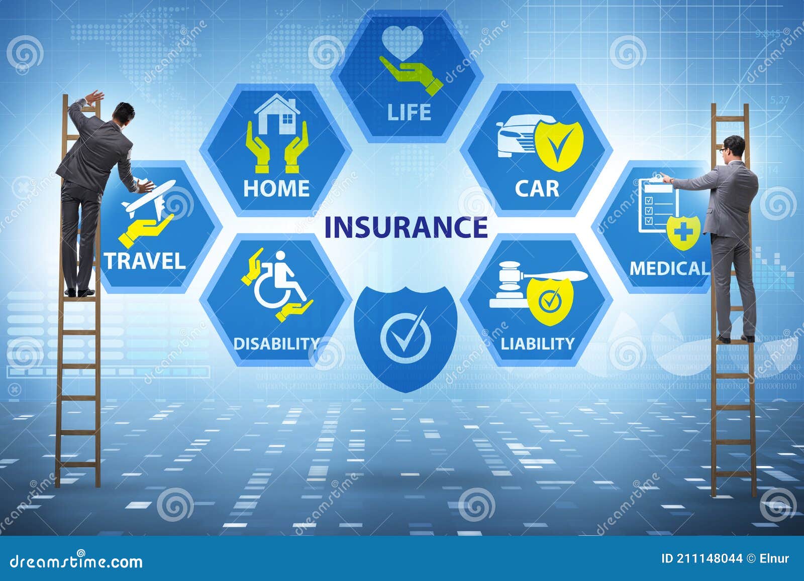 Concept of Various Types of Insurance Stock Photo - Image of liability ...