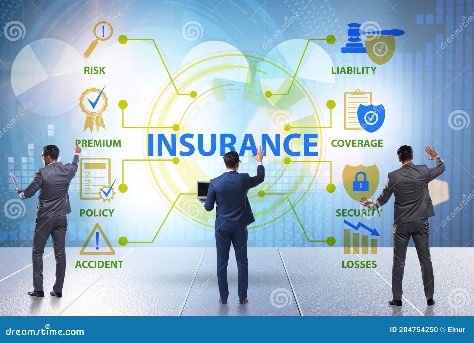 Concept of Various Types of Insurance Stock Illustration - Illustration ...