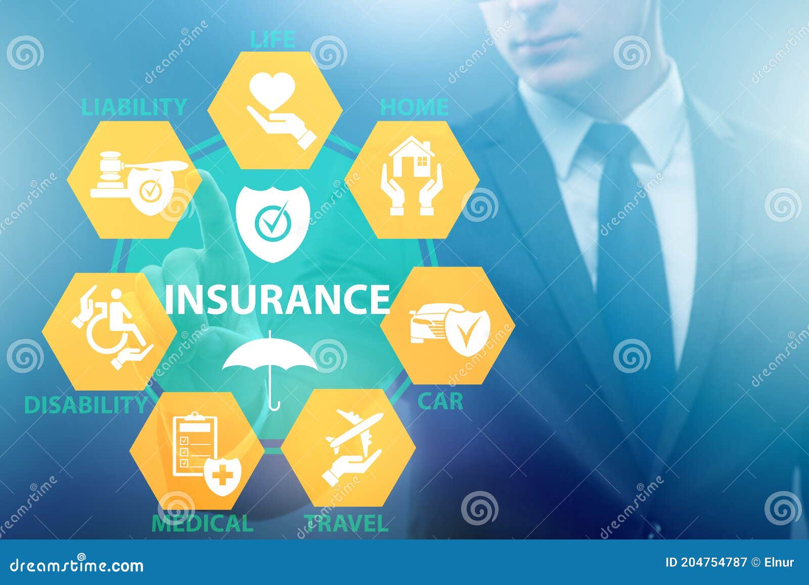 Concept of Various Types of Insurance Stock Image - Image of insurance ...